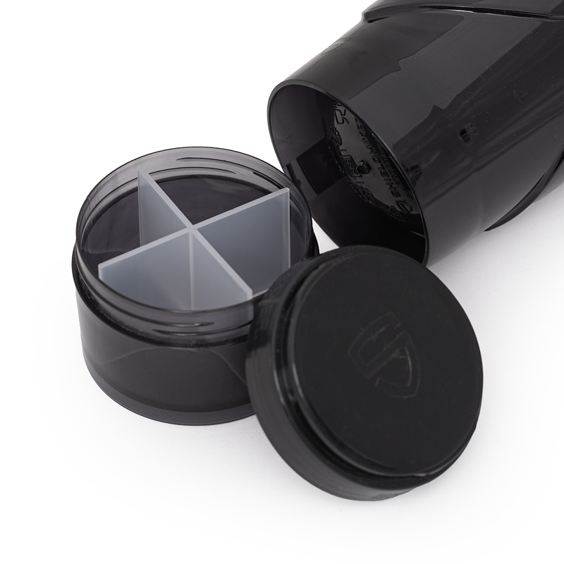 Shieldmixer HERO PRO, Logo Black + Compartment, Black