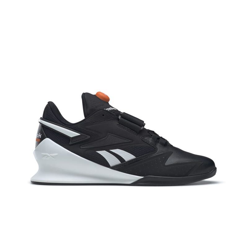 Reebok Legacy Lifter III Shoes, Black/White/Smash Orange, Reebok