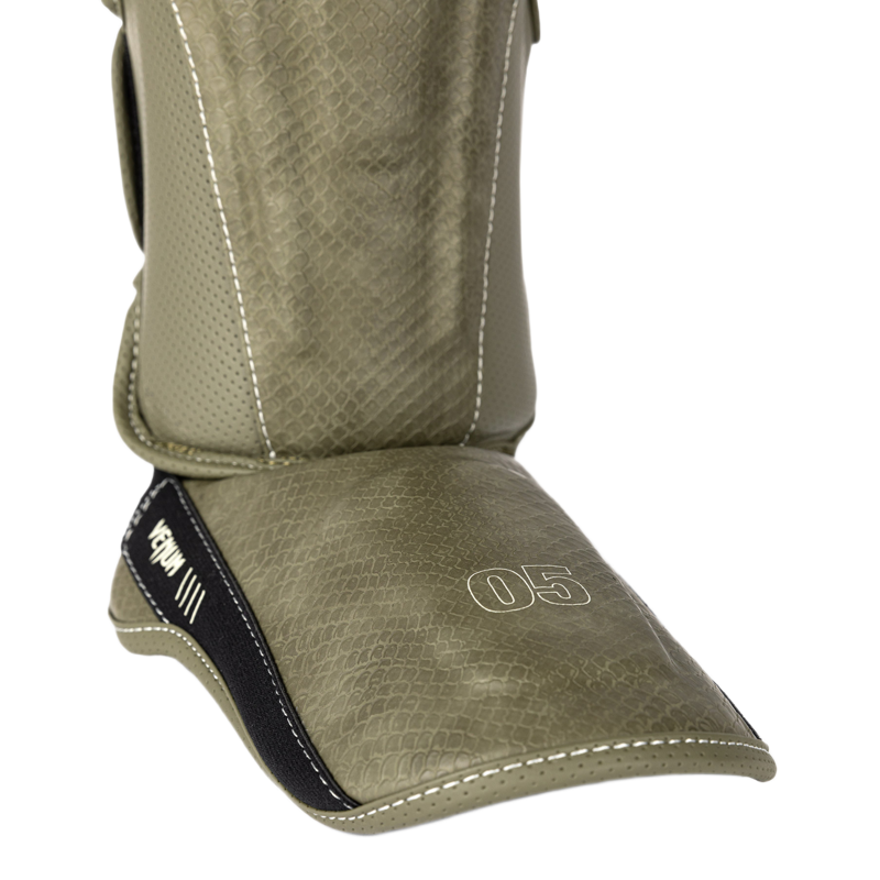 Venum Impact Evo Scales Shin Guards, Army Green
