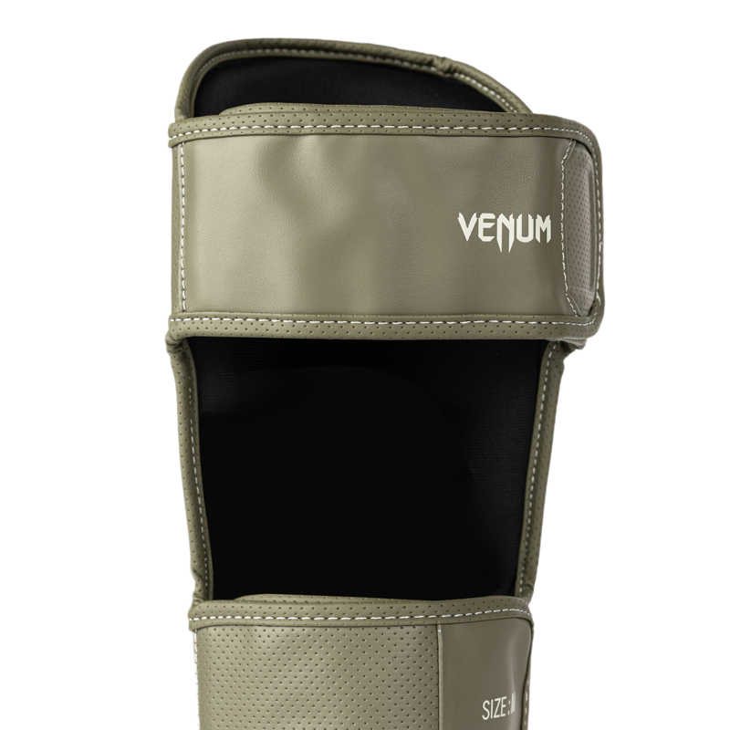 Venum Impact Evo Scales Shin Guards, Army Green