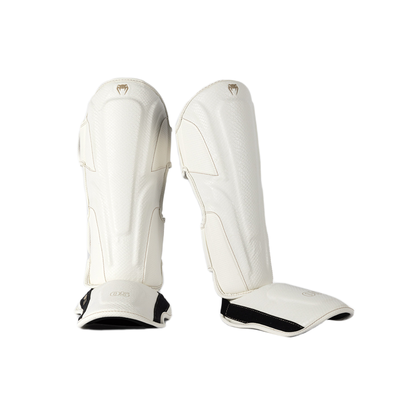 Venum Impact Evo Scales Shin Guards, Ivory