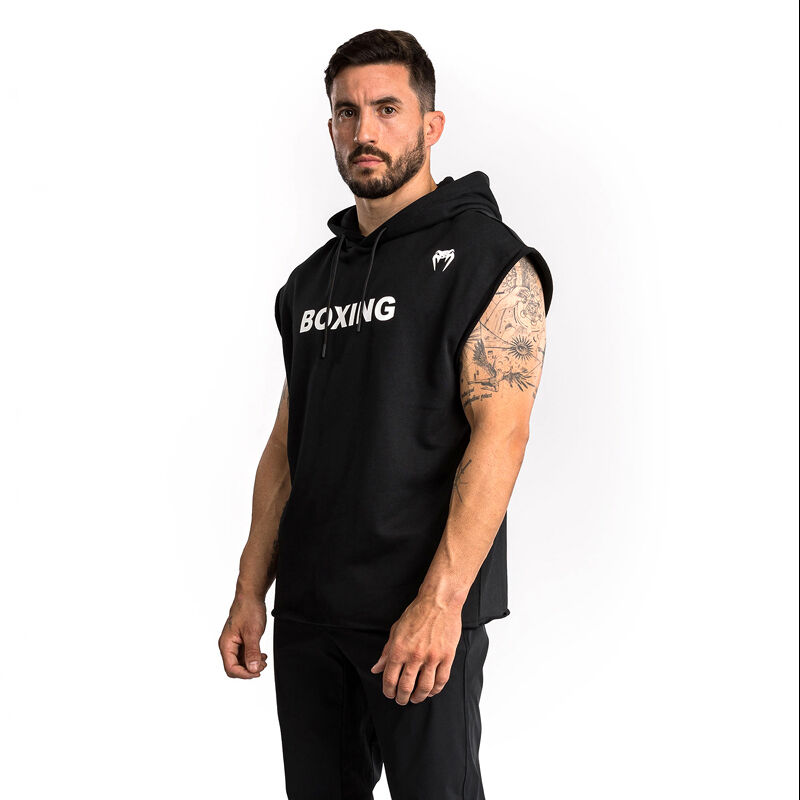 Venum Hoodie Sleeveless Boxing VT, Black/White